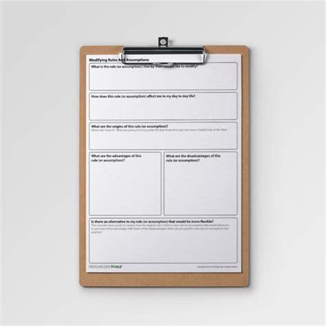 Modifying Rules And Assumptions Psychology Tools Assumptions Rules