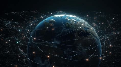Premium Photo Global Network Connection Covering The Earth 3d Rendering Elements Of This Image