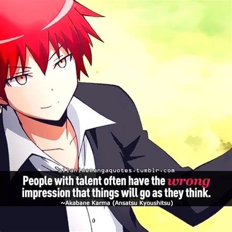 Assassination Classroom Karma Akabane Quotes