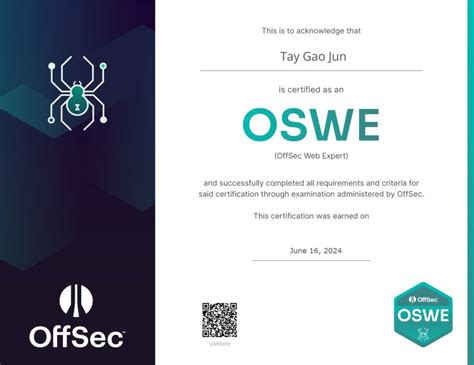 Tay Gao Jun On Linkedin Oswe Oscp Offsec Itriedharder Cybersecurity Pentesting Redteam