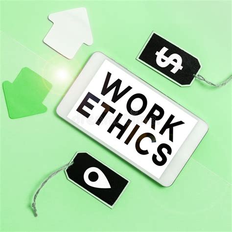 Hand Writing Sign Work Ethics Internet Concept A Set Of Values Centered On The Importance Of