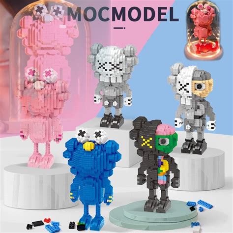 Qeral10000เม็ด บล็อคตัวต่อ 55cm ขนาดใหญ่ Bearbrick ตัวต่อเลโก้ ขนาดใหญ่ ตกแต่งในร่ม ของขวัญวัน