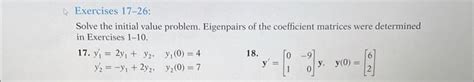 solved exercises 17 26 solve the initial value problem