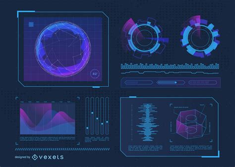 Futuristic Interface Assets Set Vector Download