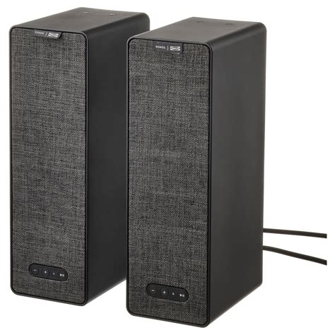 Symfonisk Sonos Wi Fi Bookshelf Speakers Black Set Of 2 Gen 2 Ikea