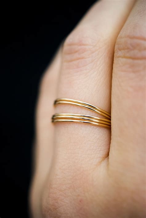Buy Set Of 5 Gold Stacking Rings Smooth Ultra Thin 14k Gold Fill