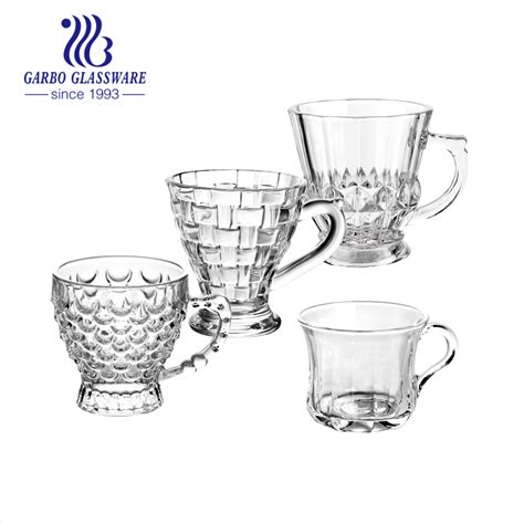 Small New Design Glass Tea Mug Turkish Crystal Glass Coffee Mug Manufactured Glassware Cup Set