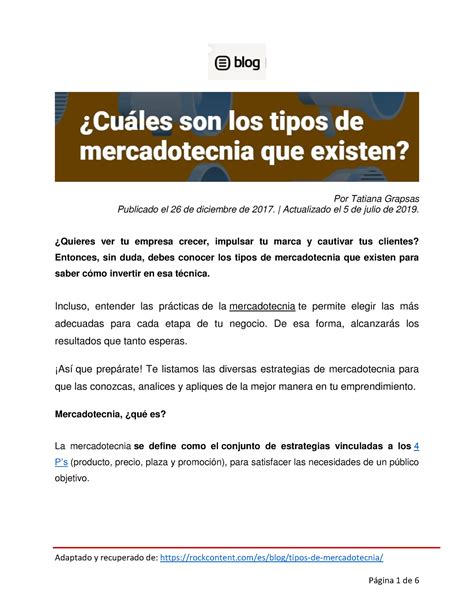 Tipos De Mercadotecnia Adaptado Y Recuperado De Rockcontentesblog
