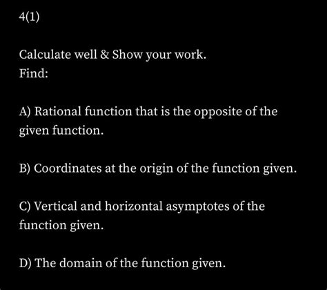 Answered A Rational Function That Is The… Bartleby
