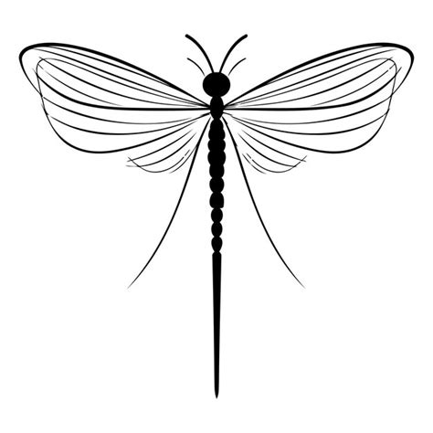 Elegant Black And White Illustration Of A Mayfly Premium Ai Generated