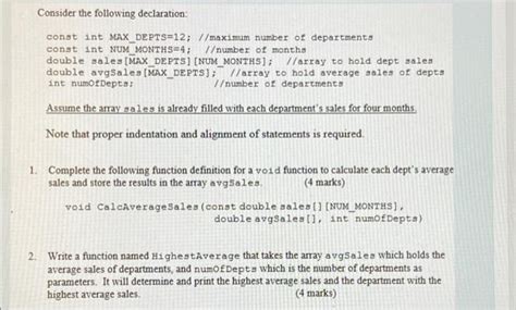 Solved Consider The Following Declaration Const Int