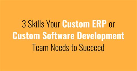 3 Skills Your Custom Erp Or Custom Software Development Team Needs To