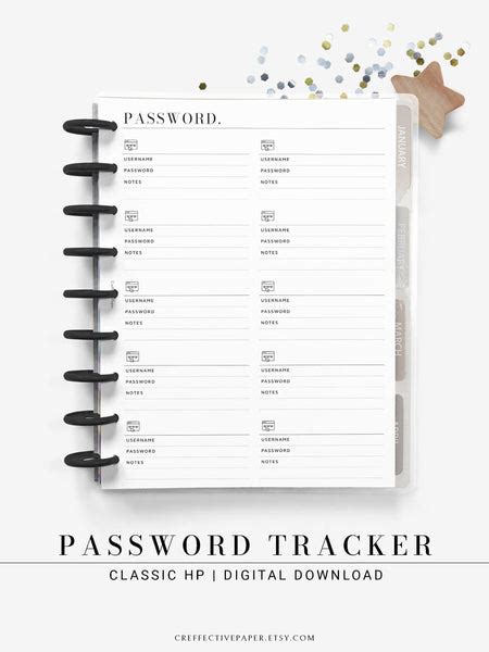 T119 Website Login Password Tracker Creffectivepaper