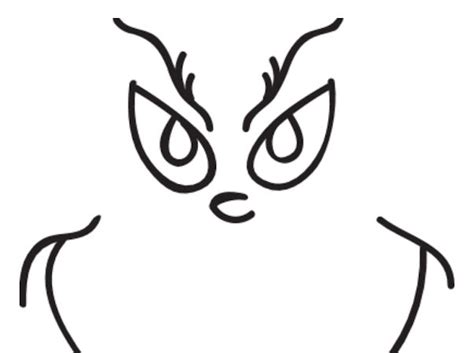 Grinch Face Stencil Free Printable