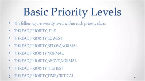 Priority Levels In Windows Pptx