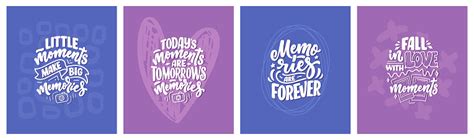 여행 생활 스타일 영감 따옴표 좋은 추억에 대 한 설정 손으로 그린 글자 포스터 인쇄에 대한 동기 부여 타이포그래피 서예 그래픽 디자인 요소입니다 벡터 일러스트레이션 가방에