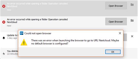 could not open browser ℹ️ support nextcloud community