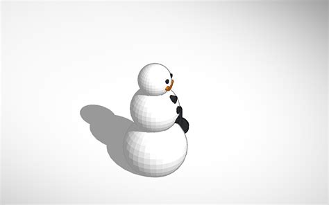 3d Design Snowman And Hat Tinkercad