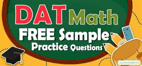 Dat Quantitative Reasoning Math Free Sample Practice Questions Effortless Math We Help