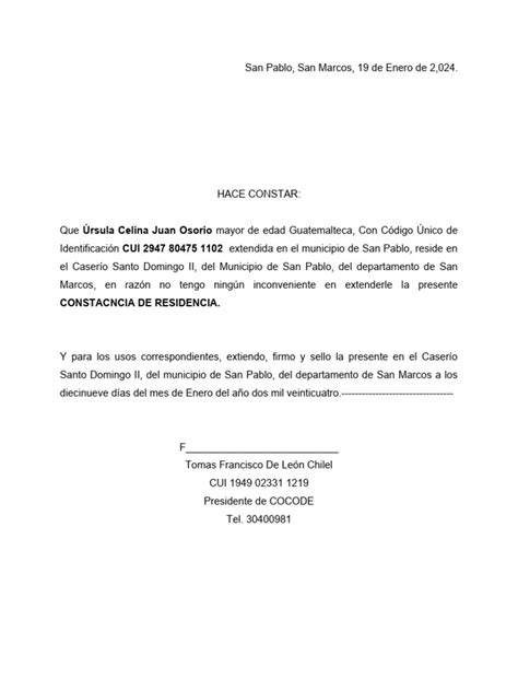 Ejemplo De Solicitud De Carta De Residencia Pdf Ejemplo De Solicitud De Carta De Residencia Pdf