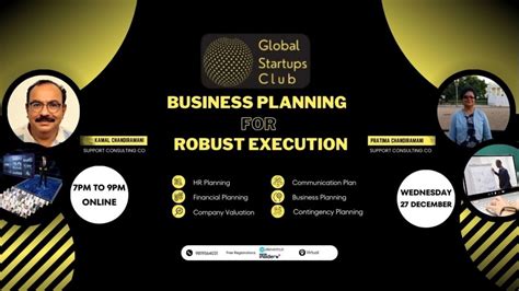 Business Planning For Robust Execution December 27 2023 Online Event