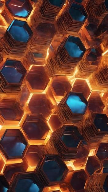 Premium Ai Image Abstract Futuristic Hexagon Background Network Connection Structure Digital