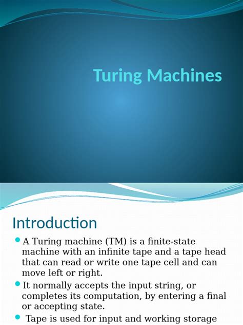 Turing Machine Pdf Automata Theory Formalism Deductive