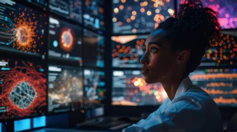 premium photo the office of a female computer engineer hosts multiple