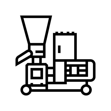 Pellet Mill Wood Pellets Line Icon Illustration 46343578 Vector Art At Vecteezy