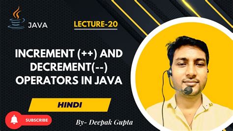 Core Java Part20 Java Increment And Decrement Operators