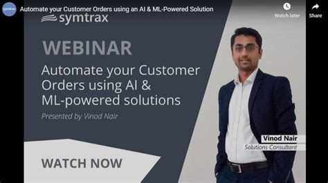 Webinar Automate Your Customer Orders Using An Ai Ml Powered Solution Itweb