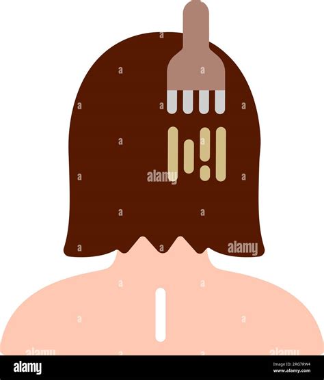 Hair Coloring Vector Icon Illustration Stock Vector Image And Art Alamy
