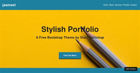 React Js Portfolio Project Codesandbox