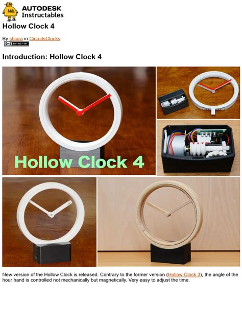 Hollow Clock 4 7 Steps With Pictures Instructables Pdf Gear