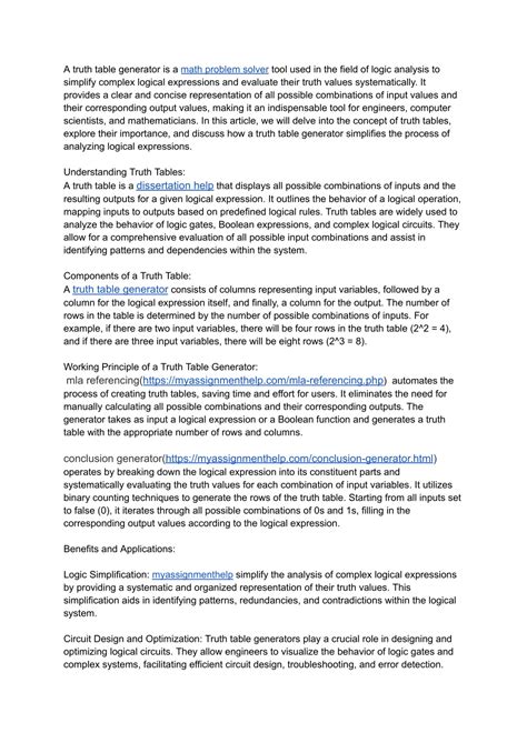 Ppt Logic Analysis Simplified Using A Truth Table Generator