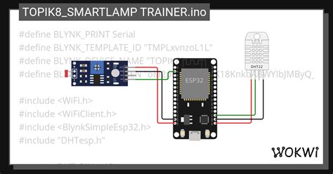 TOPIK SMARTLAMP TRAINER Ino Wokwi ESP STM Arduino Simulator