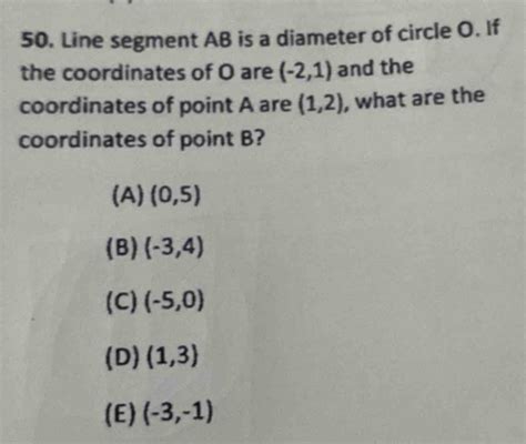 solved 50 line segment ab is a diameter of circle o if the