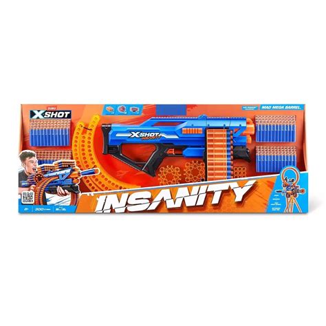 X Shot Lock Attack Insanity Mega Barrel Blaster With 72 Dart Capacity