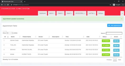 Clinic Management System Project In Laravel With Source Code