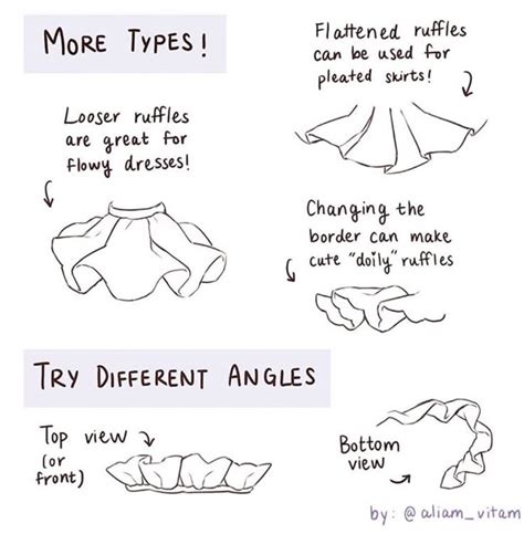 Aliam Vitam How To Draw Ruffles Part 2 Ruffle Drawing Drawing