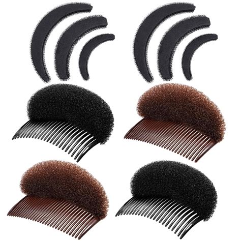 Willbond 10 Pieces Hair Bump Sponge Volume Hair Bases Set Bump It