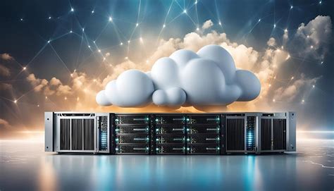Cloud Technology With Servers Premium Ai Generated Image