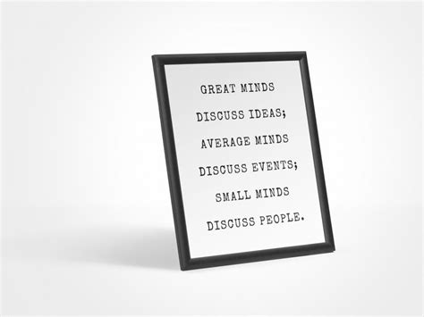 Printable Poster Great Minds Small Minds Graphic Wall Art 18 By 24