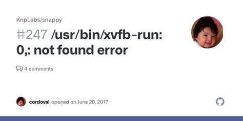 Usr Bin Xvfb Run 0 Not Found Error Issue 247 KnpLabs Snappy