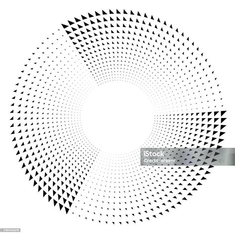 Triangle Dots In Three Turning Sections Stock Illustration Download Image Now Black And