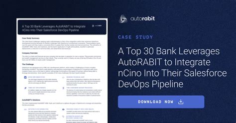 Nicky March On Linkedin A Top 30 Bank Leverages Autorabit To Integrate Ncino Into Their Salesforce…