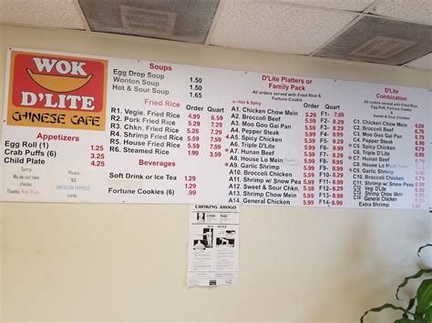Menu At Wok Dlite Restaurant Port Neches