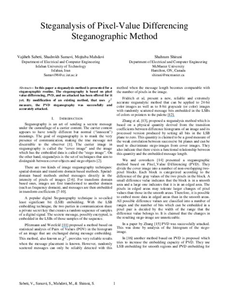 pdf steganalysis of pixel value differencing steganographic method