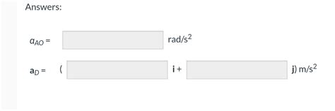 Solved If Link Ab Of The Four Bar Linkage Has A Constant