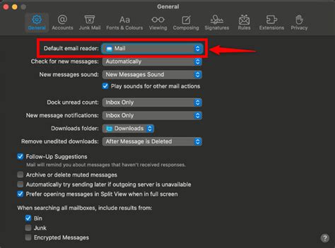 Endnote Setting Outlook Or Mac Mail Default For Email Reference